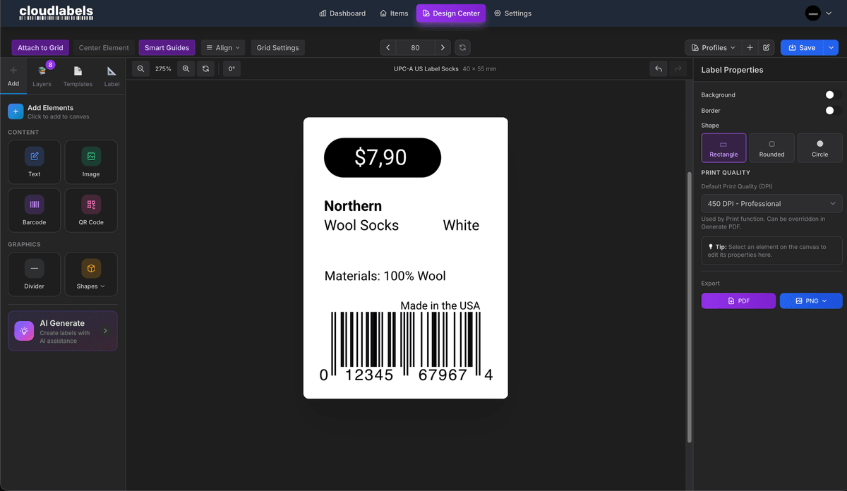 Cloudlabels | Barcode Label Software for Teams